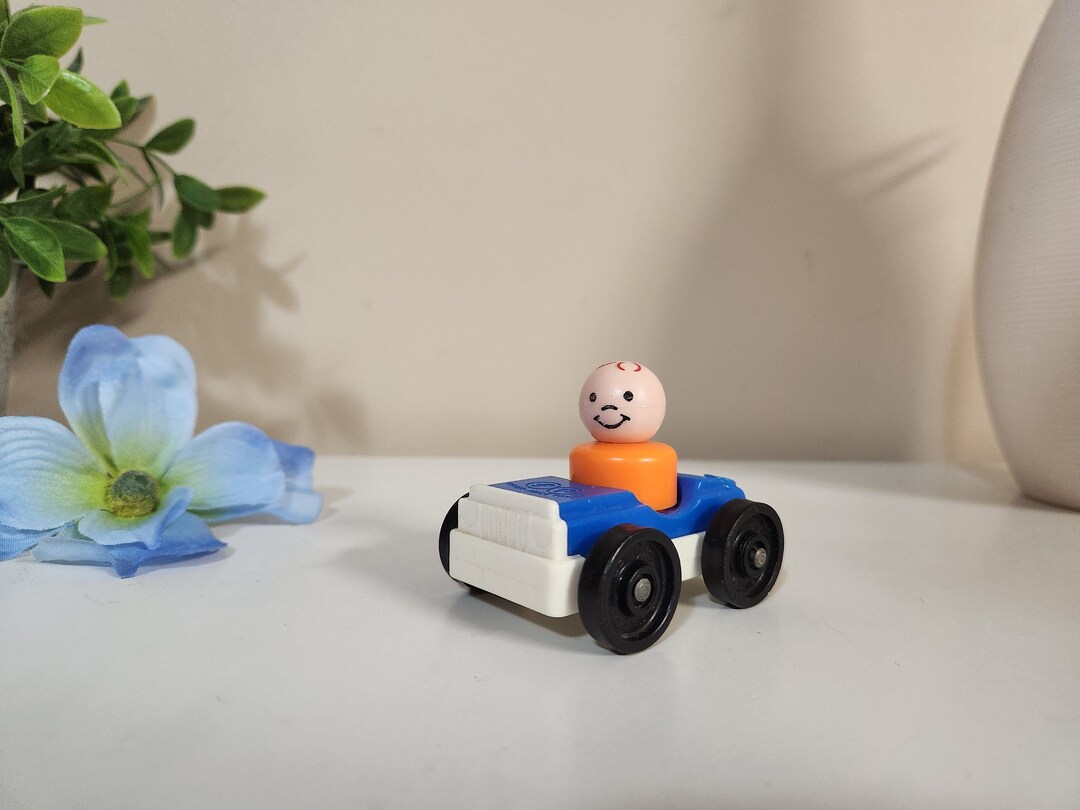 Vintage Fisher Price Little People Car & Driver Figure / Character ...