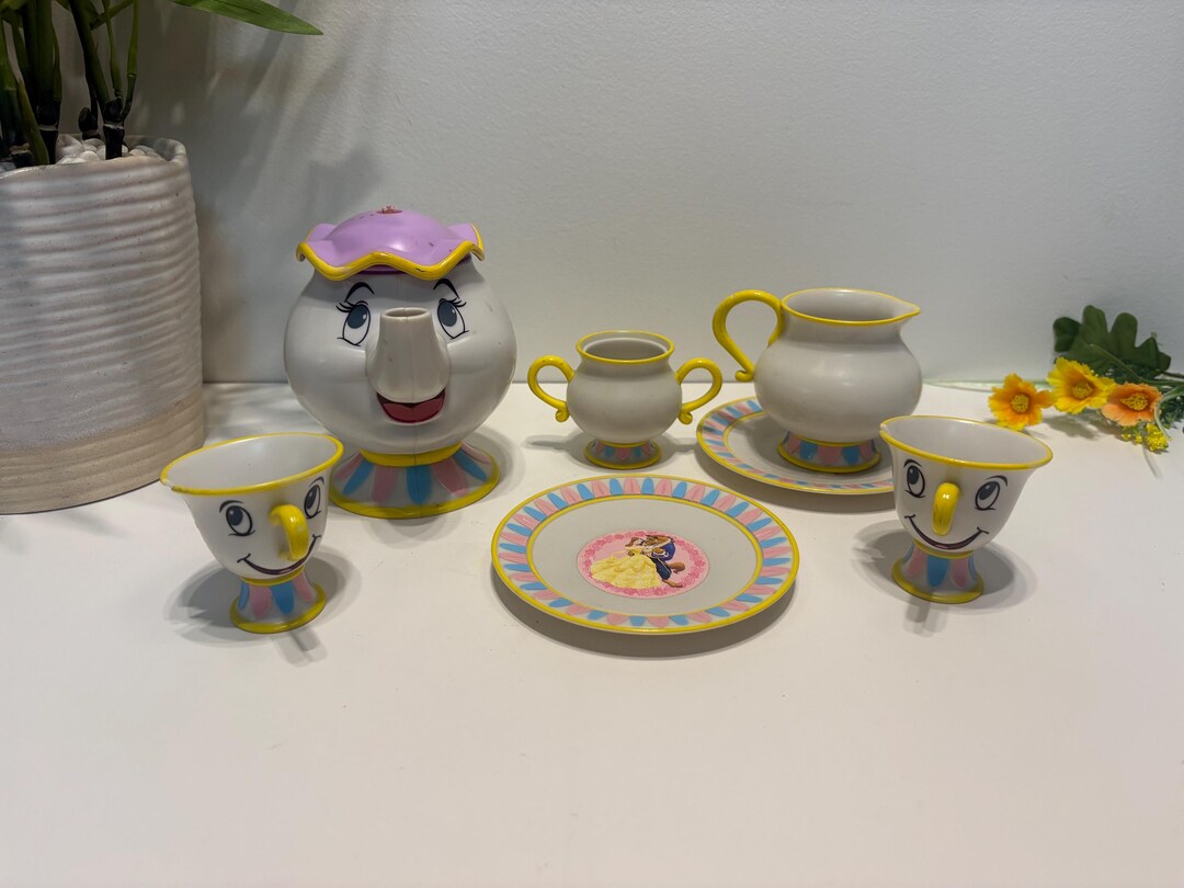 Disney Beauty & the Beast Mrs. Potts Plastic Tea Set - Etsy