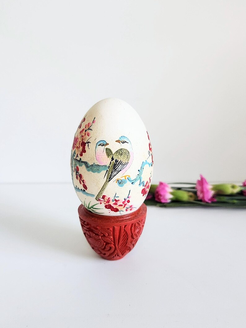 Asian Hand-painted Egg Shell Vintage 86' China Expo-1980s Oriental ...