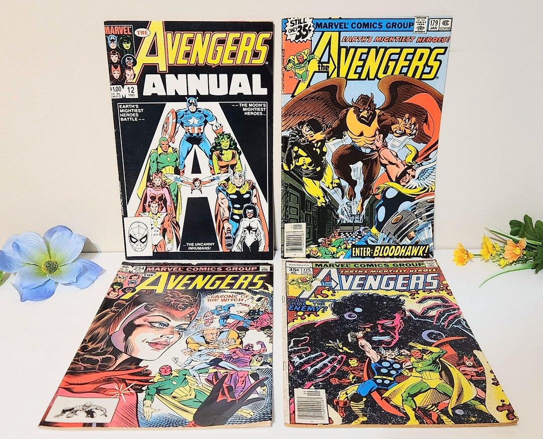 Vintage 1970s Marvel Avengers Lot of 4 Bronze Age Comics 179/12/234/175 ...