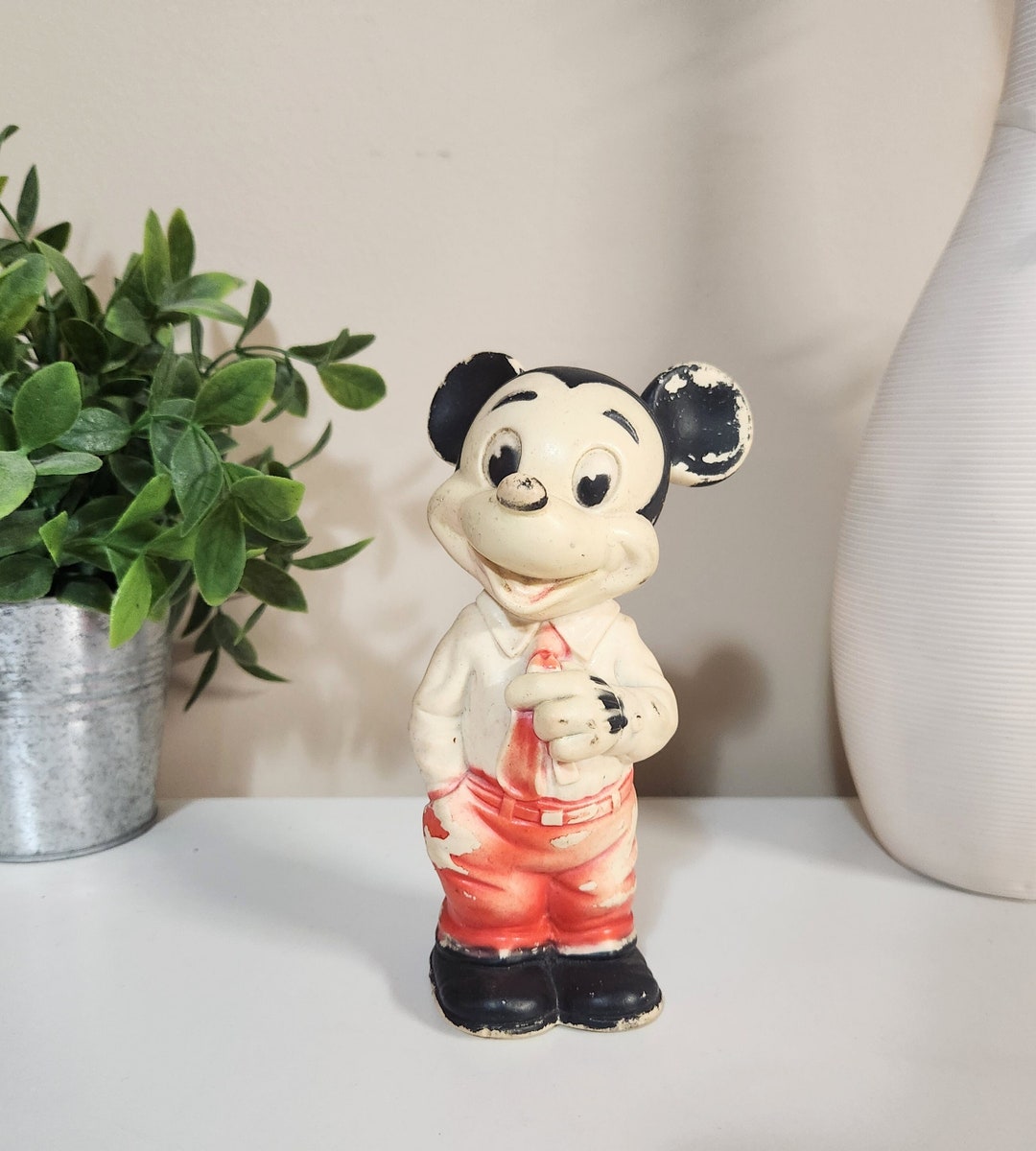 Vintage Mickey Mouse Squeak Toy Rubber - Etsy