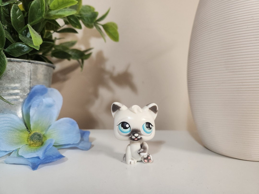 2005 Littlest Pet Shop LPS Magic Motion Brown Persian Cat Moving Tongue ...