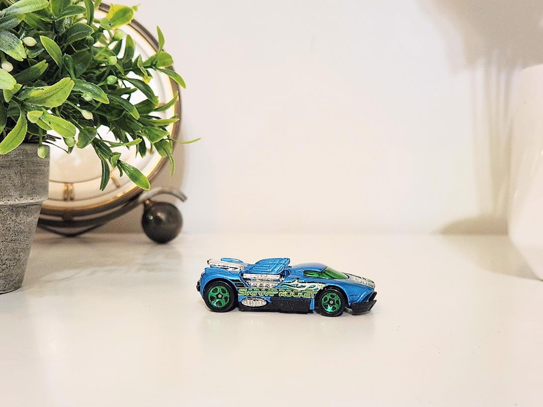 Vintage Hot Wheels Maelstrom Swamp Rocket SR Turquoise Blue Racecar ...