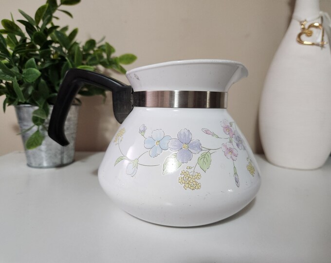 Vintage Corning Ware 6 Cup Teapot P104 Pastel Bouquet - Etsy