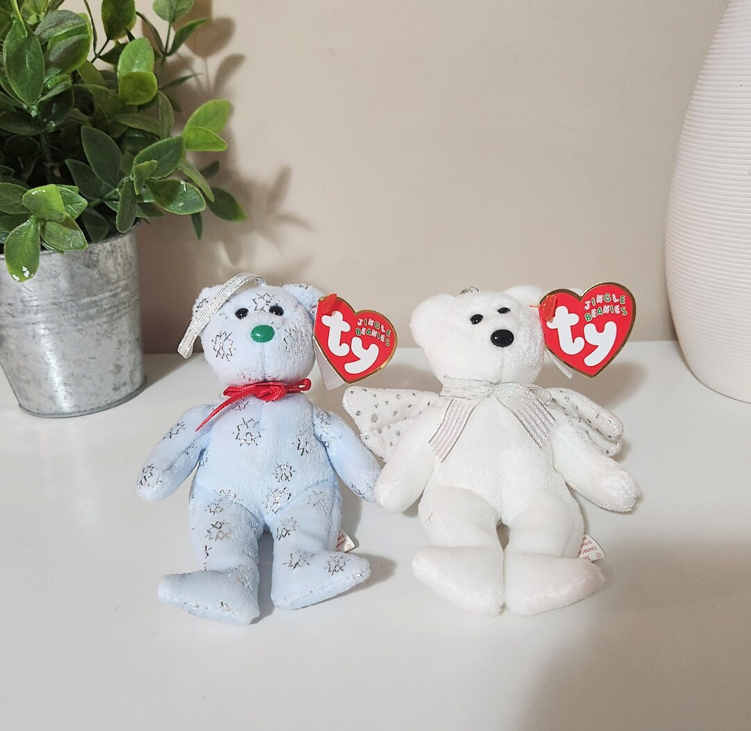 TY Jingle Beanie Babies Herald and Flaky Christmas Beanie Baby Pair of ...