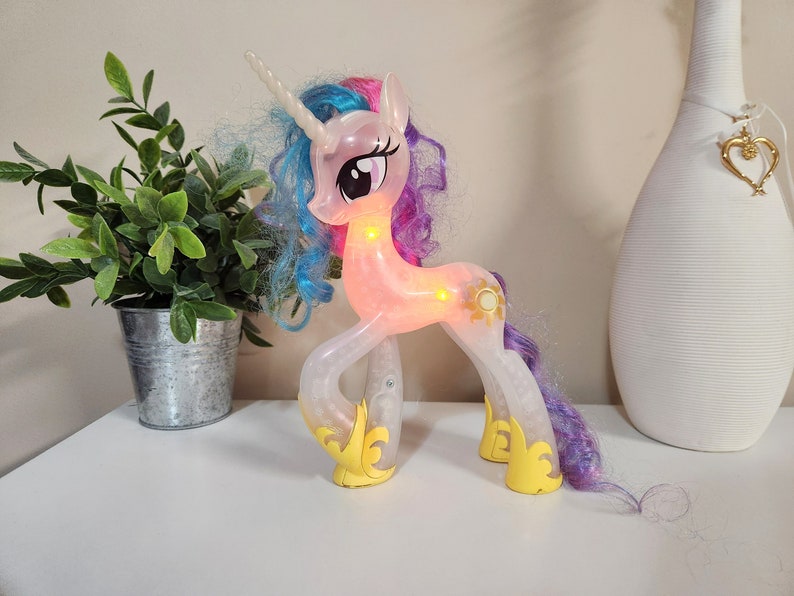 MLP My Little Pony Princess Celestia Light up Pony Glitter Glow - Etsy