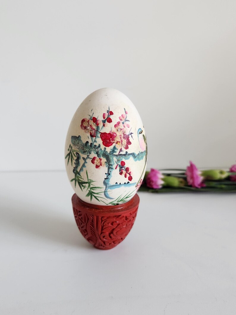 Asian Hand-painted Egg Shell Vintage 86' China Expo-1980s Oriental ...