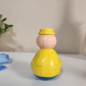 Vintage Fisher Price Yellow Wobble Man Toy Rub A Dub Men in Tub Little ...