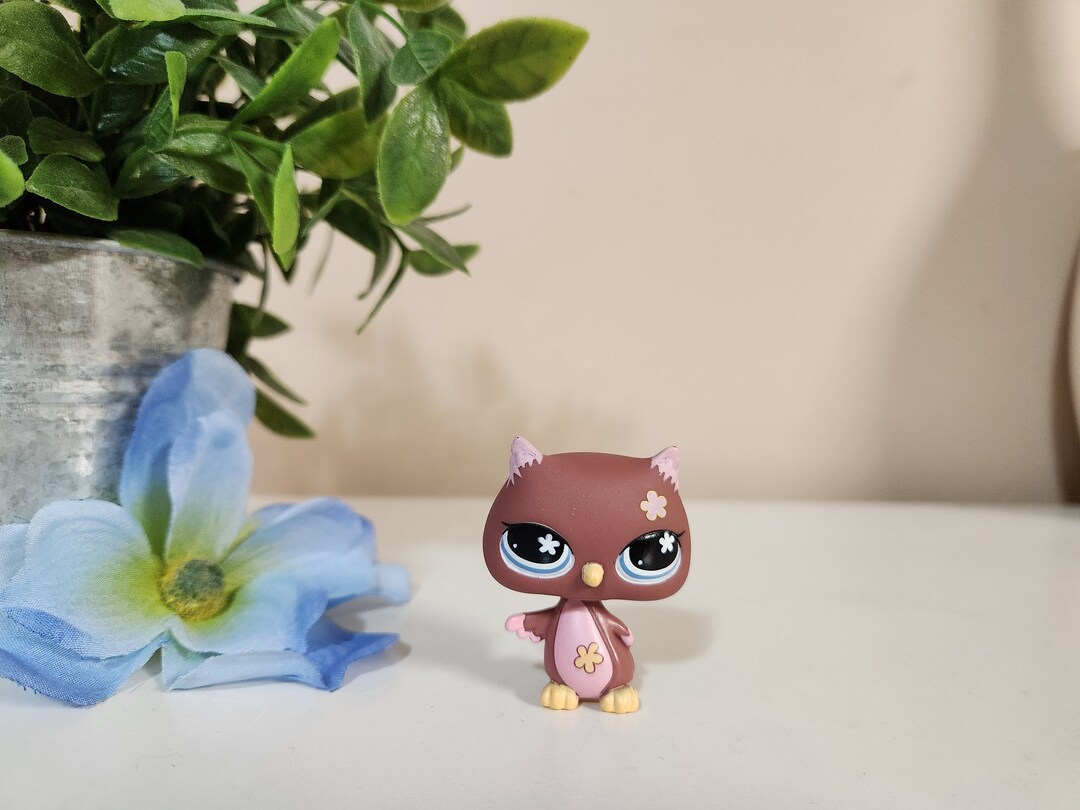 Littlest Pet Shop LPS #635 Brown Horned Owl With Pink Tummy - Etsy