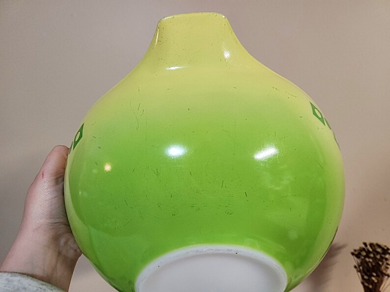 Vintage Pyrex Promotional Cinderella Green Dot & Square Large 4 Quart ...