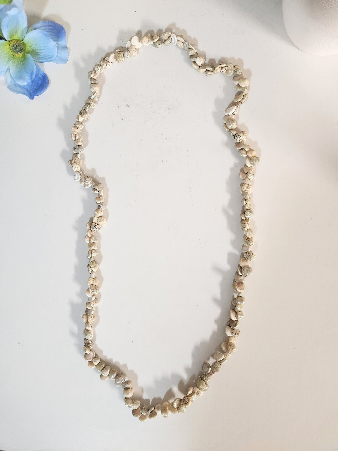 Vintage Shell Beaded Necklace | Hawaiian Seashell Jewellery Pooka - Etsy