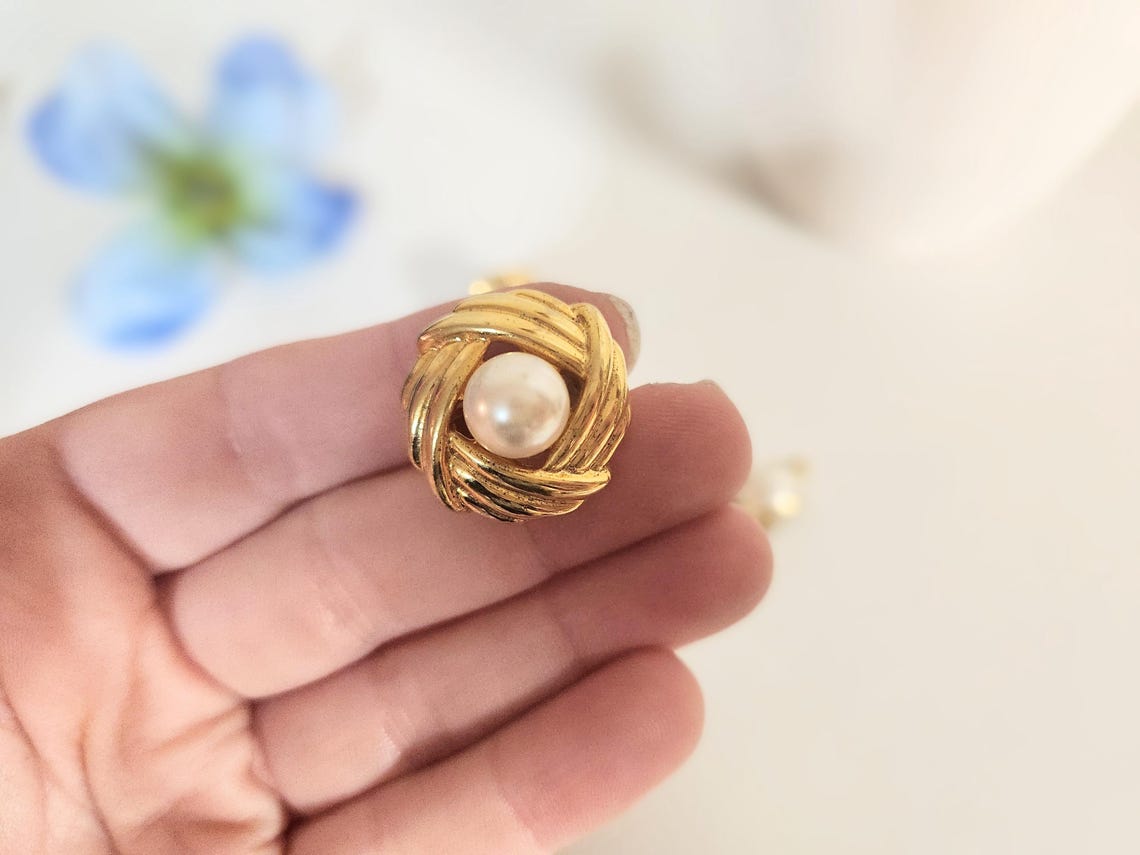 Vintage Butler Gold Earrings Lot - Set of 3 Clip-on Earring - Faux ...