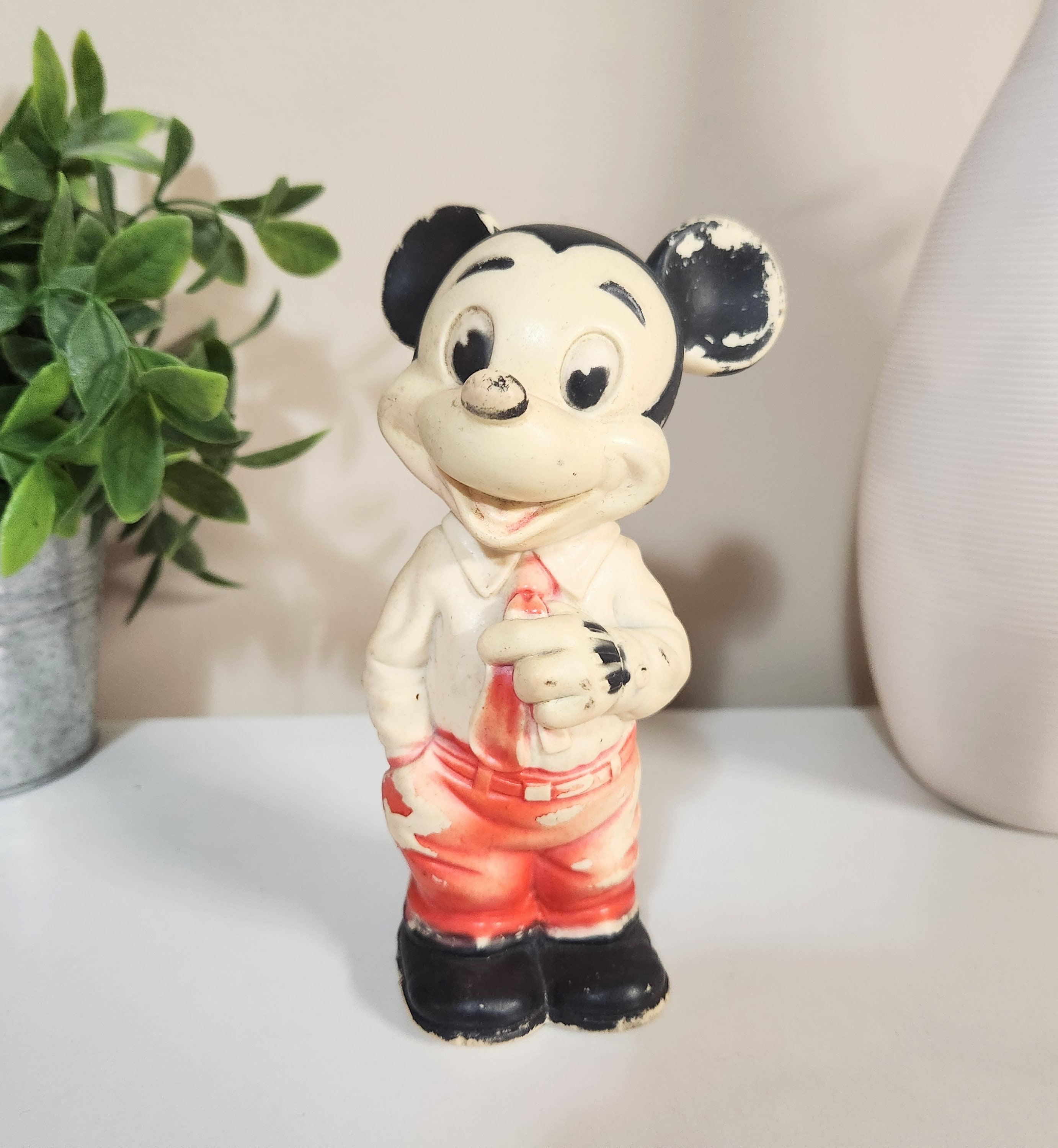 Vintage Mickey Mouse Squeak Toy Rubber - Etsy