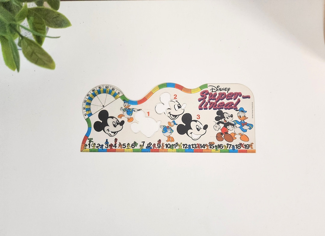 Vintage Mickey Mouse Lineal Ruler - Etsy