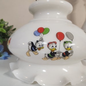 Vintage Walt Disney Ceiling Light Fixture Milk Glass Shade /globe ...