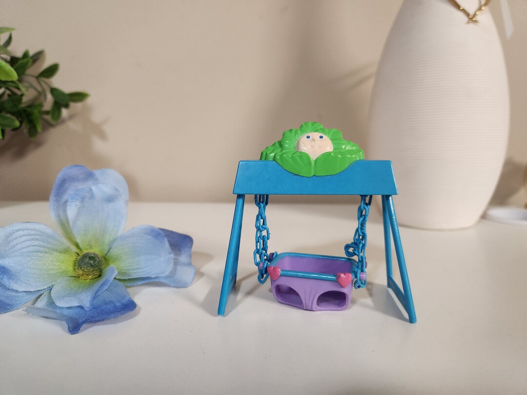 Cabbage Patch Kids Vintage Swing Set 1984 Xavier Roberts PVC Mini Doll ...