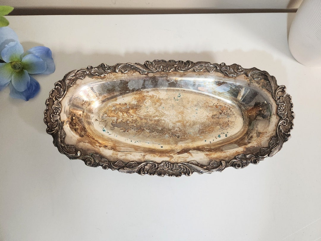 Vintage Old English Reproduction E.P on Copper Lead Mounts Platter ...