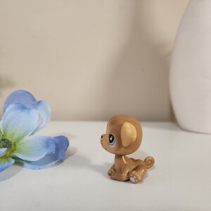 Littlest Pet Shop #786 Pug Puppy Dog Brown Cream Freckles Blue Teardrop ...