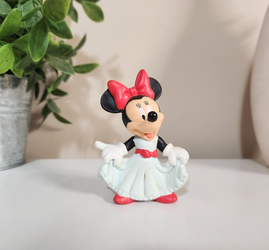 Vintage Minnie Mouse Figure Red & White Dress/gown - Disney Mickey ...