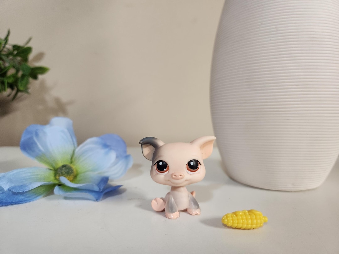 PIG #259 Littlest Pet Shop W/ Corn on the Cob Food Accessory ...