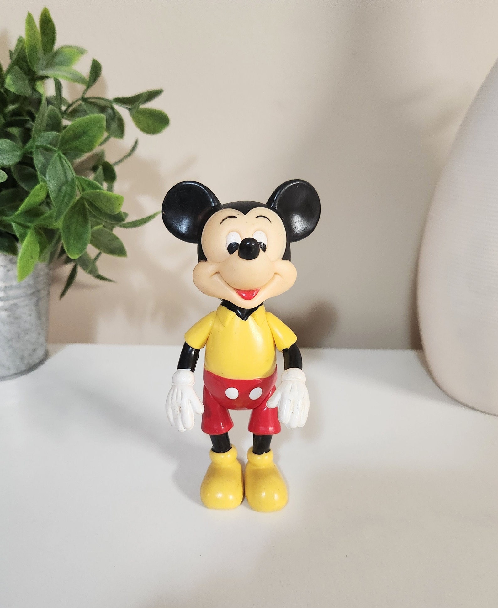 VINTAGE Mickey Mouse Plastic Toy Figure Made in Hong Kong - Vintage ...