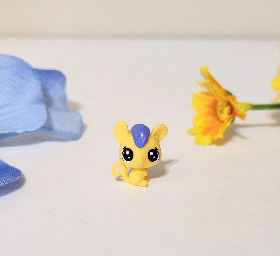Rare LPS Baby Mouse Teeniest Tiniest Hasbro Littlest Pet Shop-yellow W ...