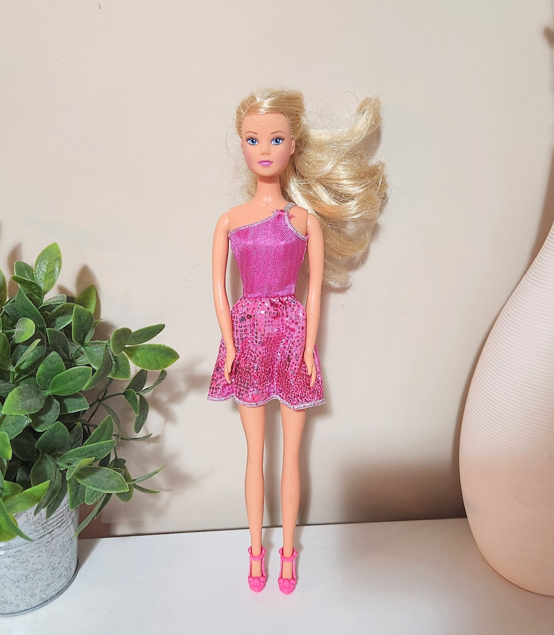 Vintage Steffi Love Simba Doll Pink Dress and Pink High Heel Shoes - Etsy