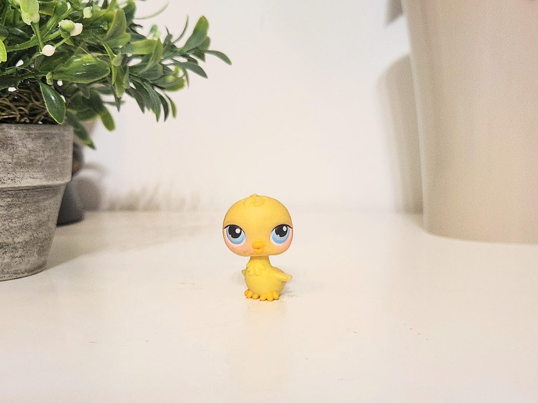 LPS #13 Yellow Chick Baby Bird Blue Eyes - Authentic Littlest Pet Shop ...