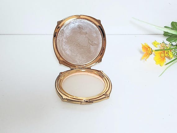 Antique Stratton England Powder Compact Mirror Gold R… - Gem