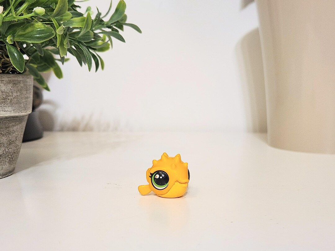 LPS Orange Fish #68 Puffery Duffster Puffer Fish W Spikes - Mini ...