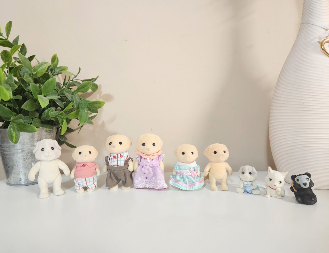 Calico Critters Sylvanian Families Labrador Family Figures Set of 9 ...