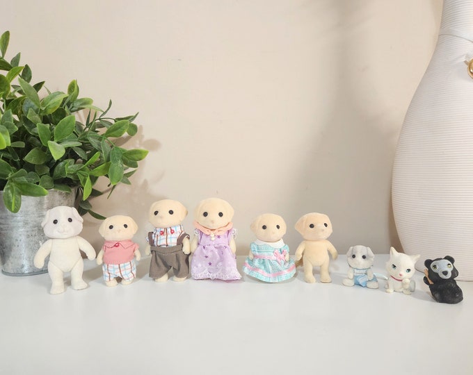 Calico Critters Sylvanian Families Labrador Family Figures Set of 9 ...