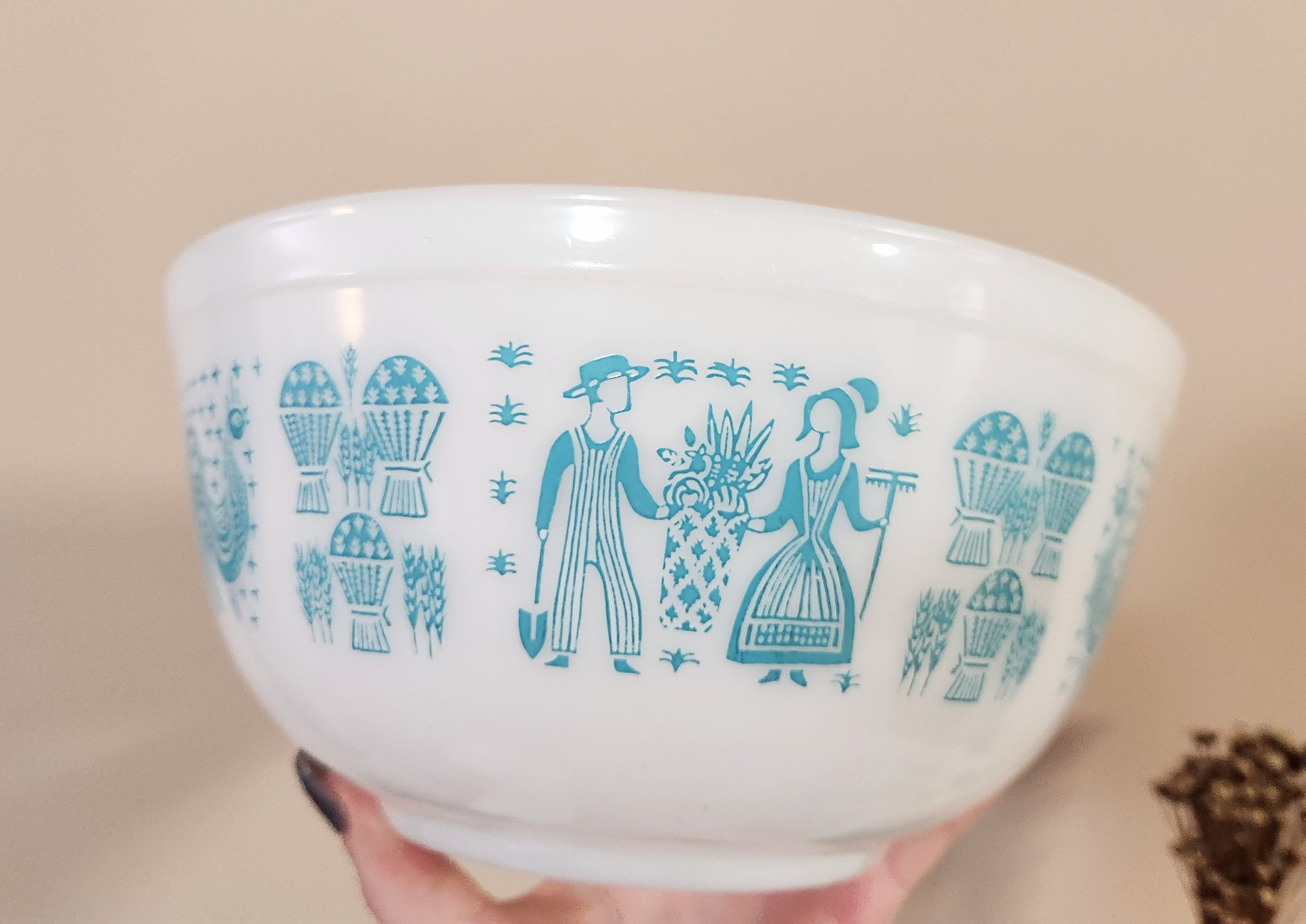 Rare 1950s Pyrex Amish Butterprint Mixing Bowl Set Vintage Pyrex ...