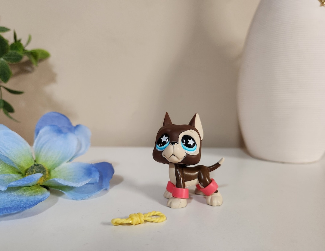 Authentic Littlest Pet Shop #817 Great Dane Dog With Accessories- Pool ...