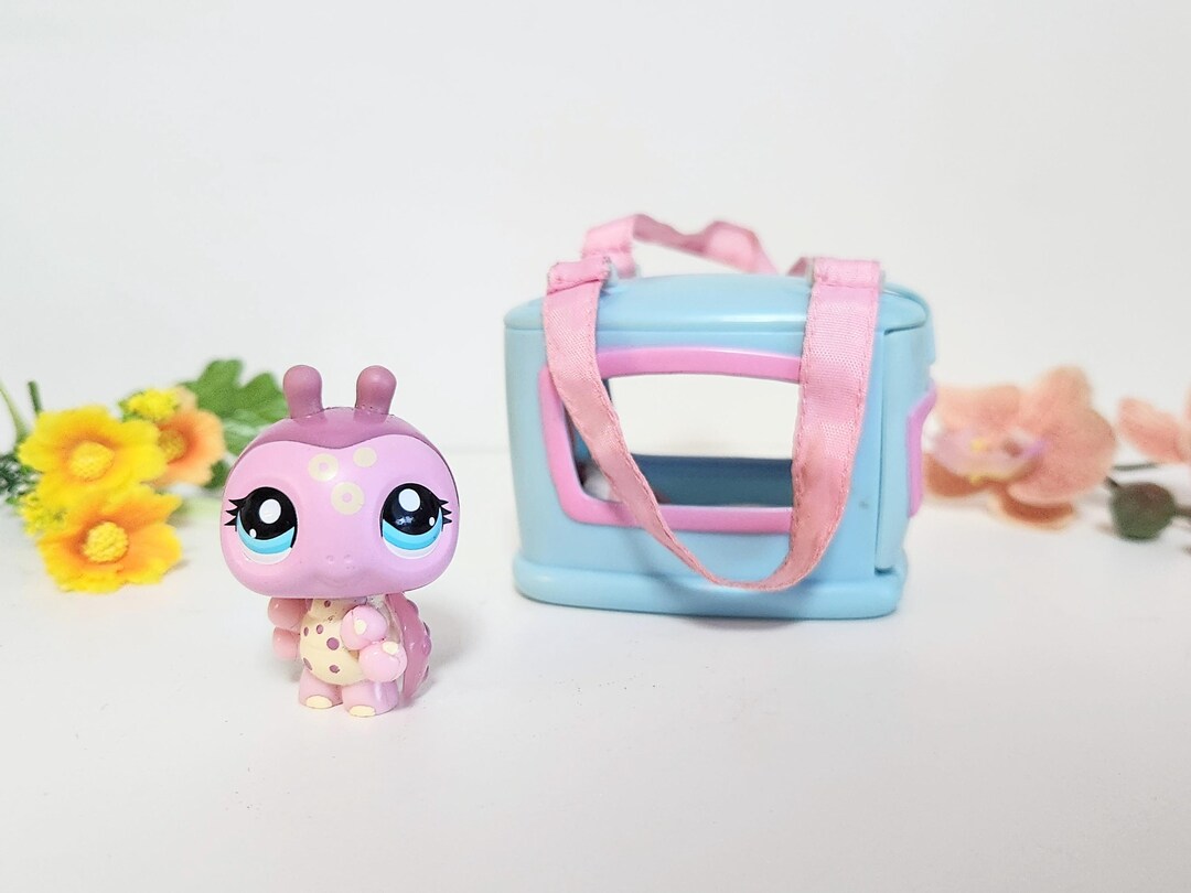 LPS #2308 Light-up Ladybug W Pink & Blue Carrier-purple Glowing Lovebug ...