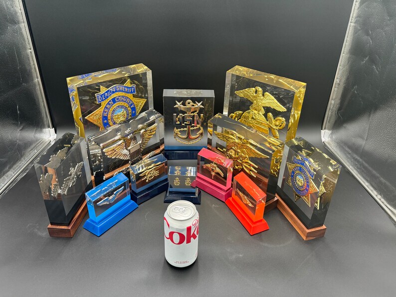 Military Retirement Gift or Qualification Award, in Clear Ballistic ...
