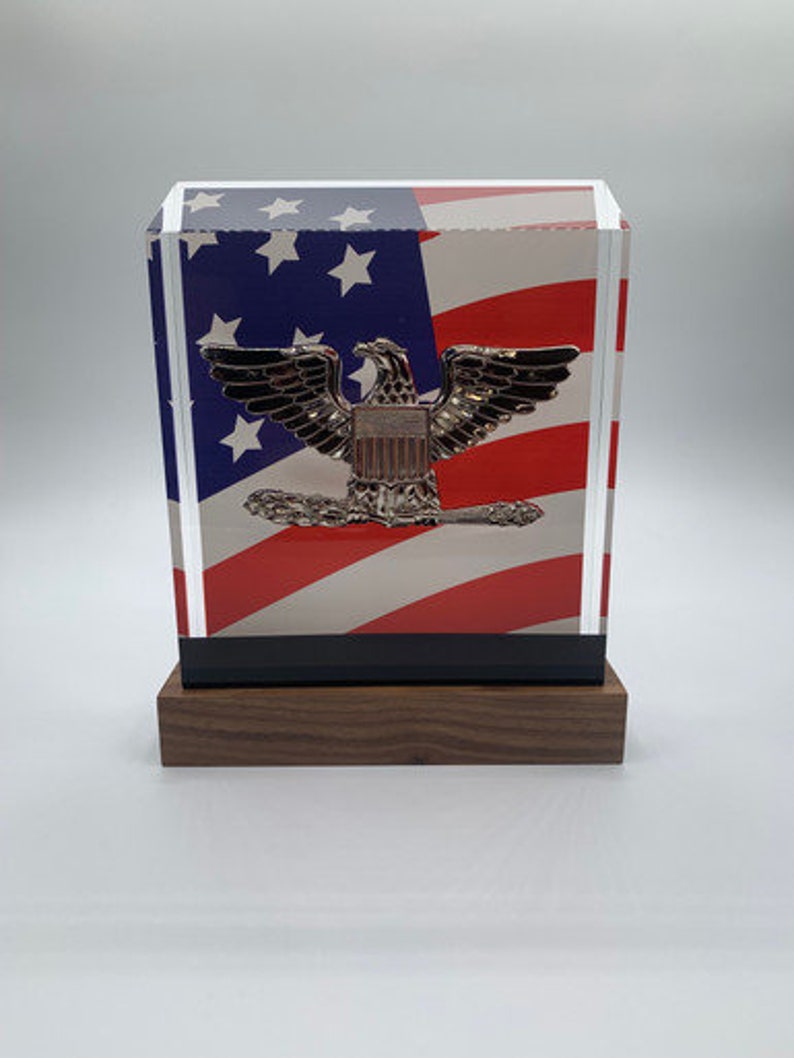 Colonel/ CAPT/ Military O6, Police or Fire Chief's Medium Silver Eagle ...