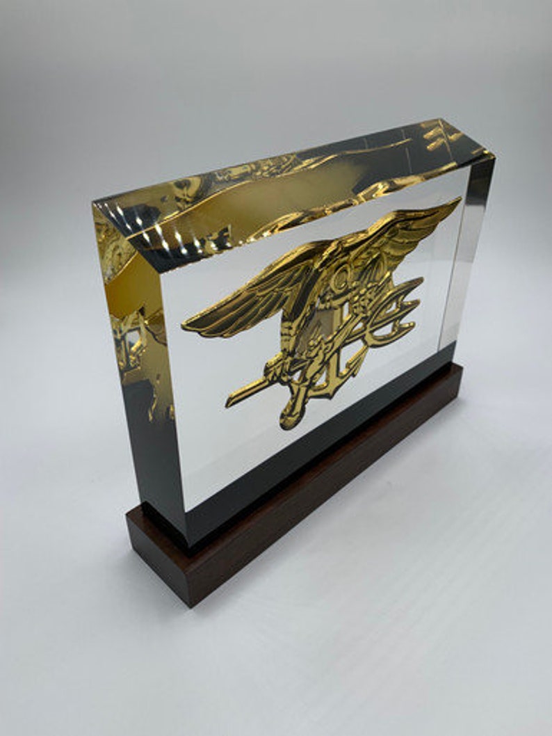 Military Retirement Gift or Qualification Award, in Clear Ballistic ...