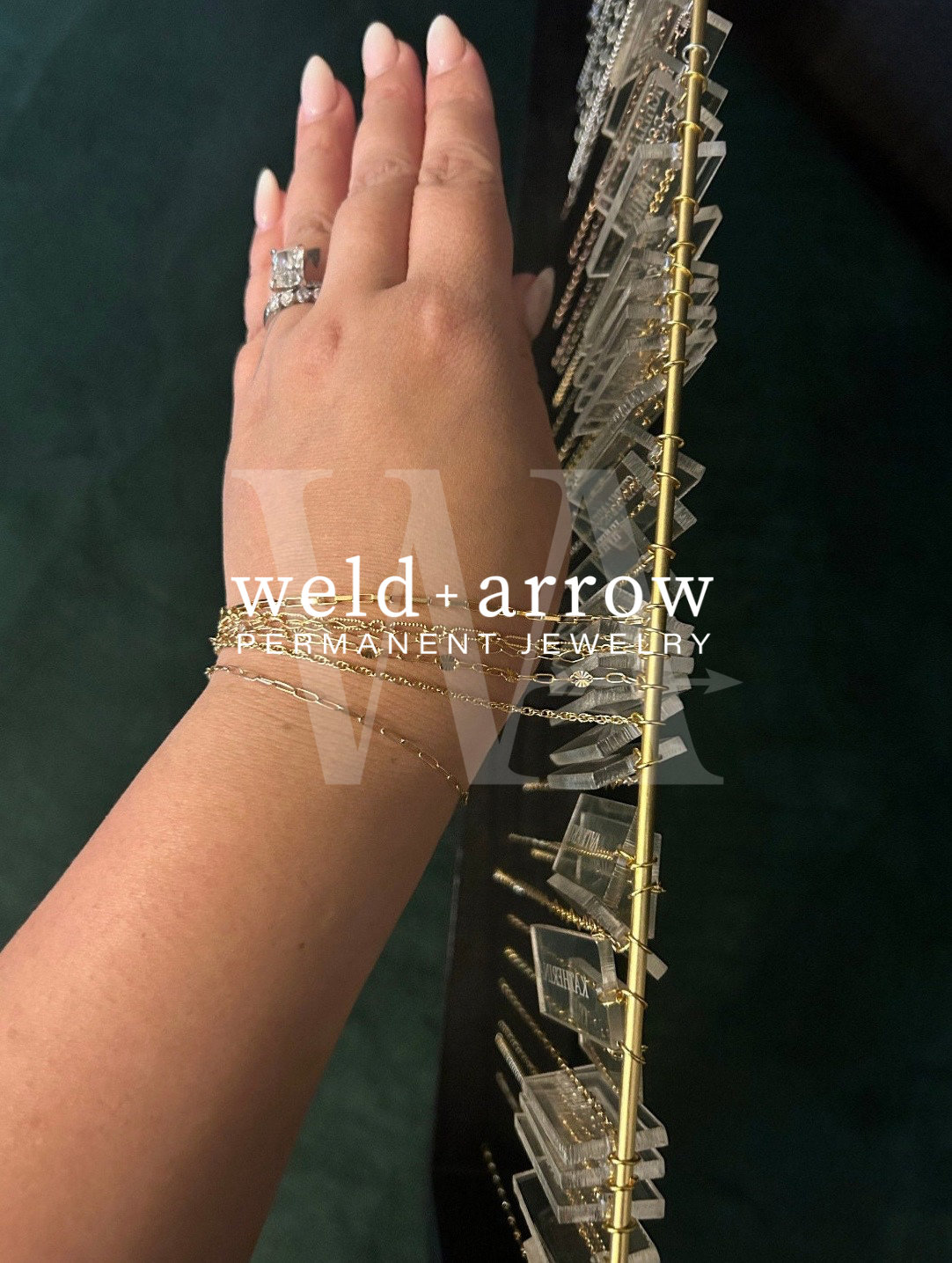 Large Base - Small Permanent Jewelry Chain Display - Etsy