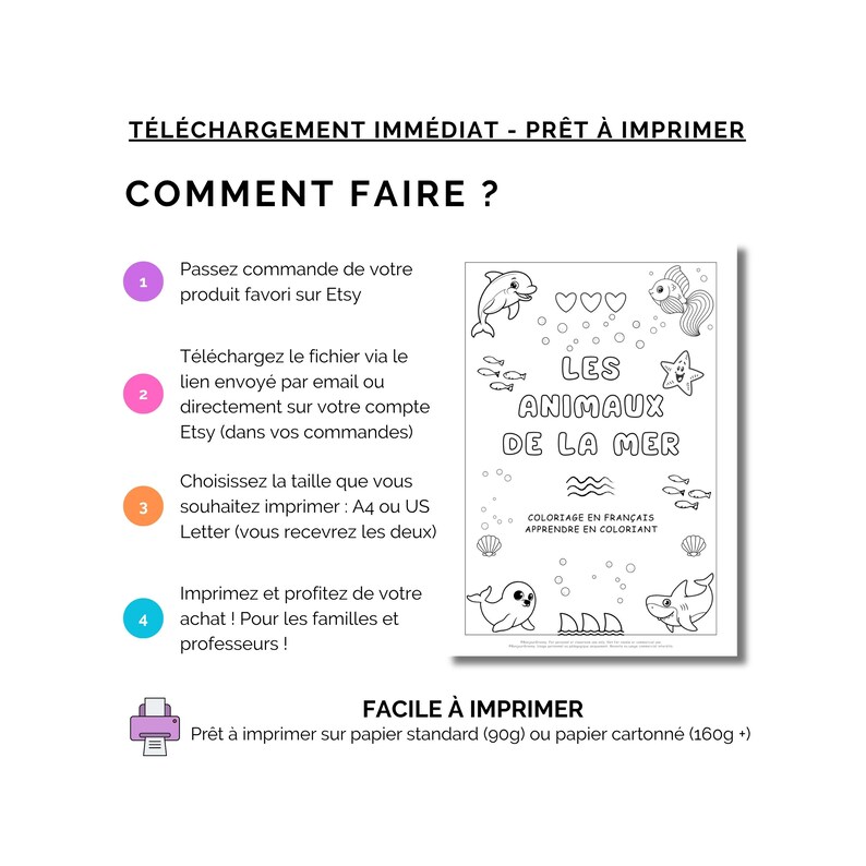 Les ANIMAUX De La MER - Cahier Activités Pour Enfants Français ...