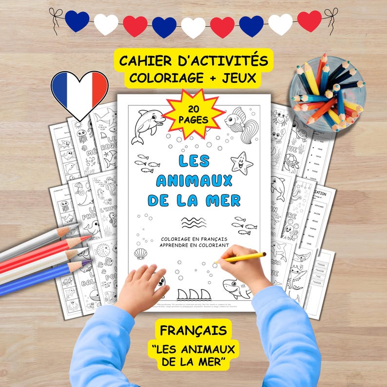 Les ANIMAUX De La MER - Cahier Activités Pour Enfants Français ...