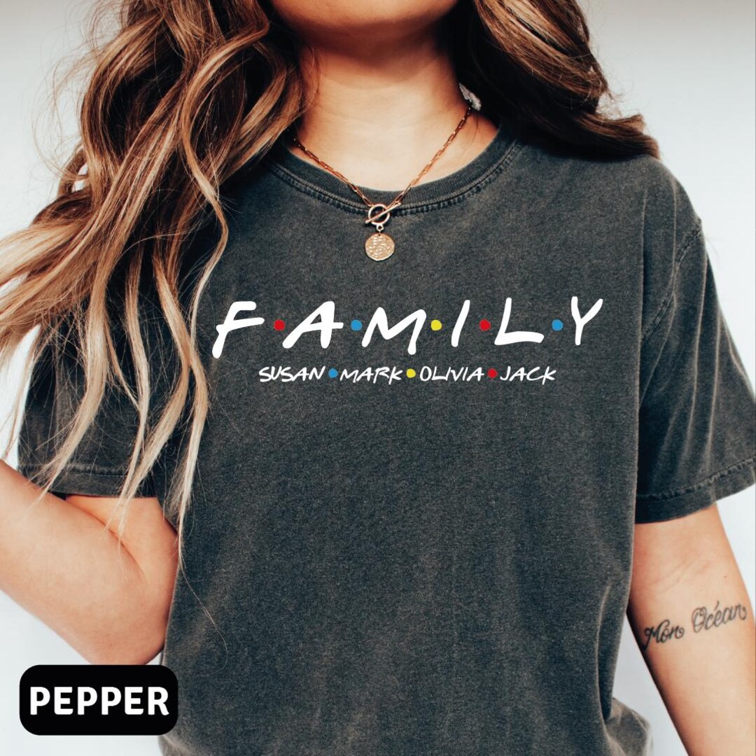 Custom Family Shirt, Customized Names of Family Members, Family Gift ...