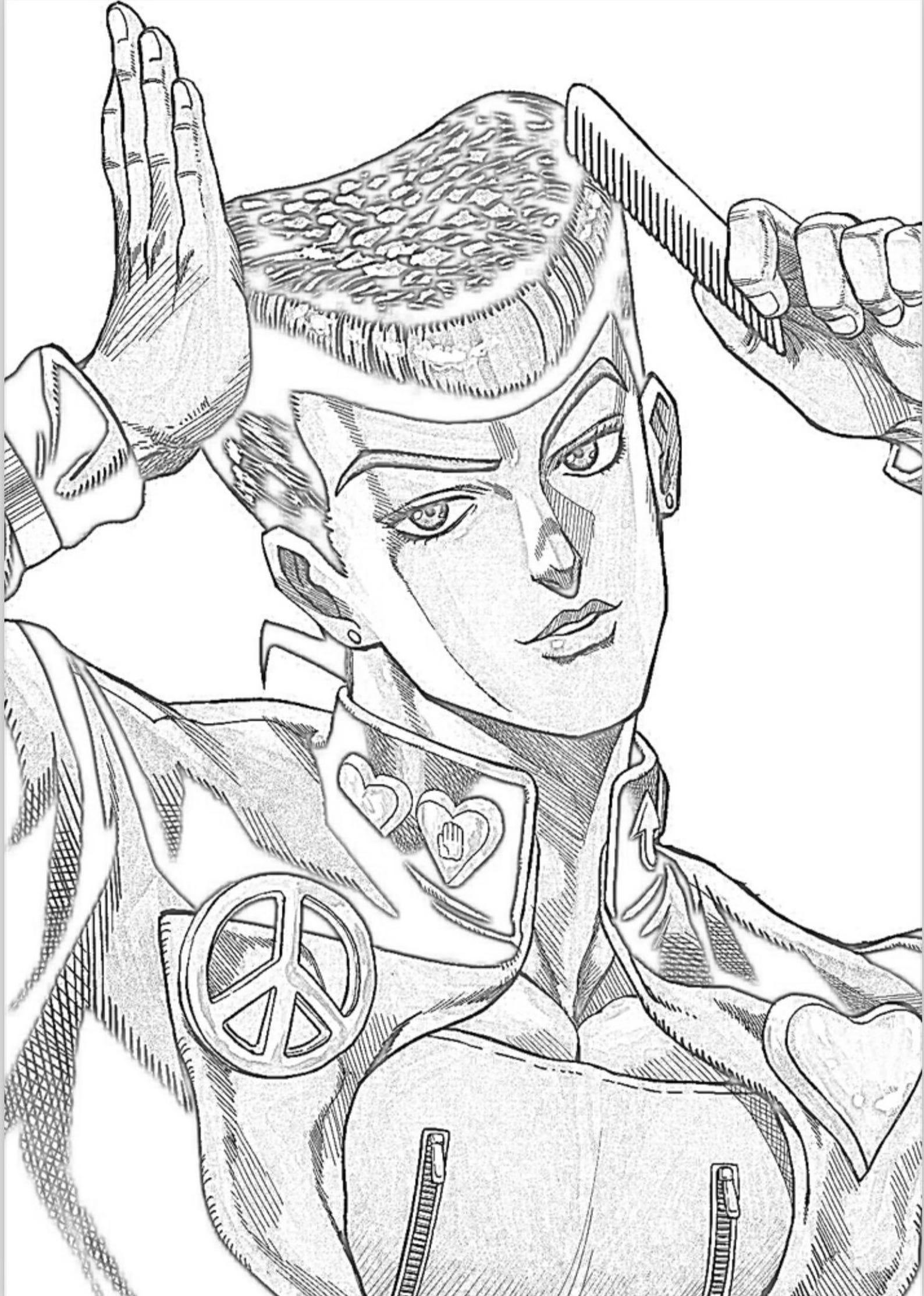 Jojos Bizzare Adventure Coloring Pages - Etsy