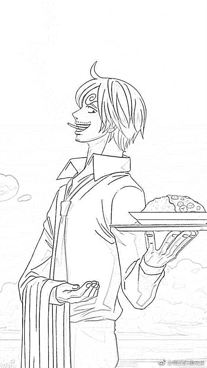 Sanji Coloring Pages - Etsy