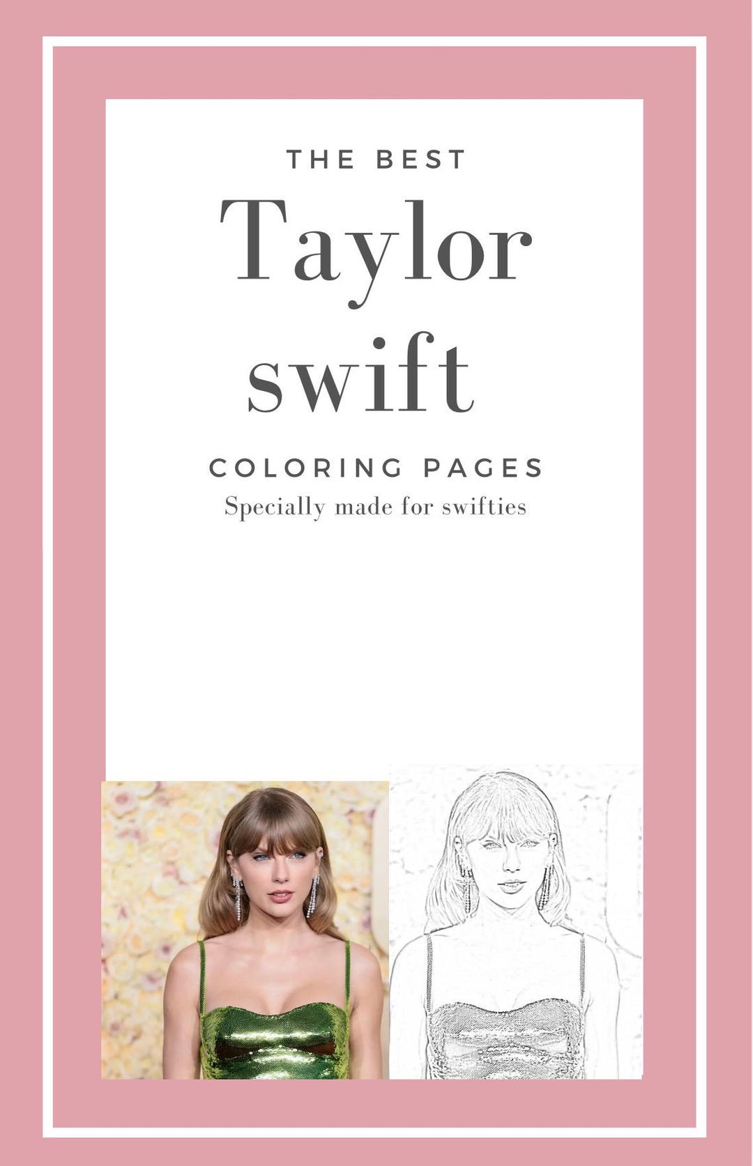 Taylor Swift Coloring Pages for Swifties - Etsy