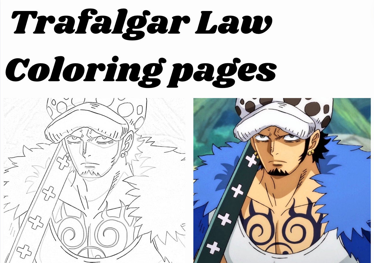 Trafalgar Law Coloring Pages - Etsy