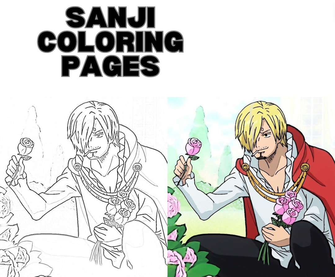 Sanji Coloring Pages - Etsy