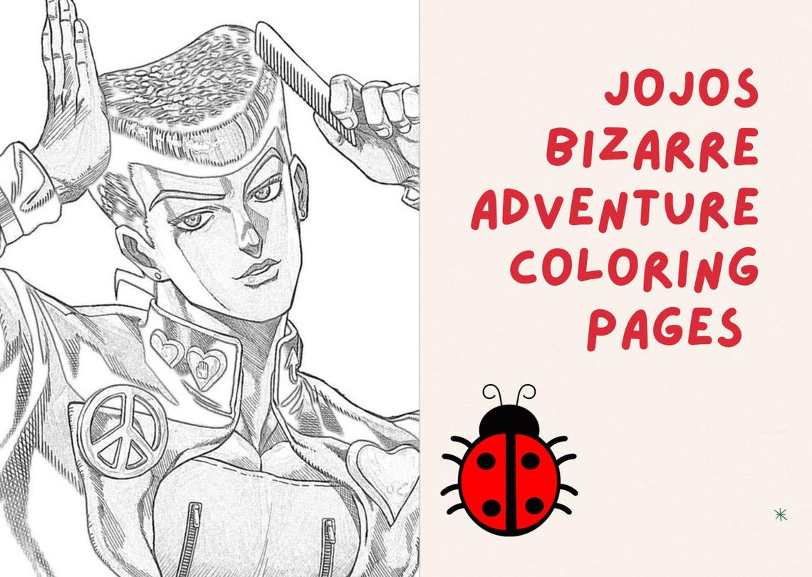 Jojos Bizzare Adventure Coloring Pages - Etsy