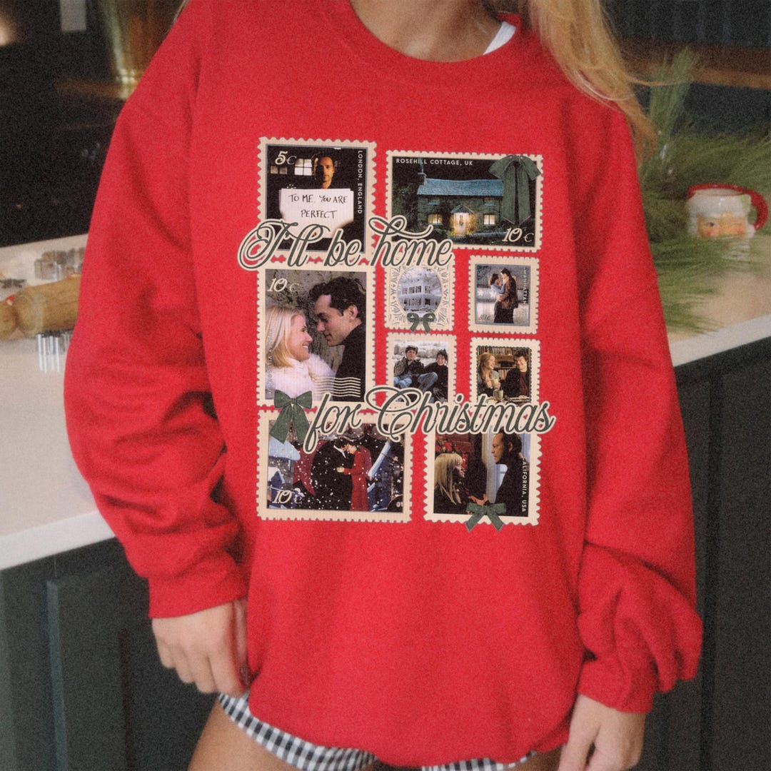 Christmas Rom Com Movie Sweatshirt /home for Xmas/ the Holiday/four ...