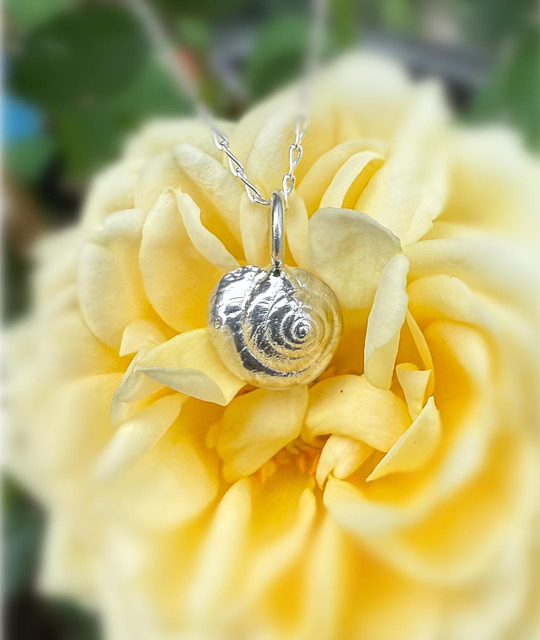 Snail Shell Pendant Necklace Made From Recycled Sterling Silver: Nature ...